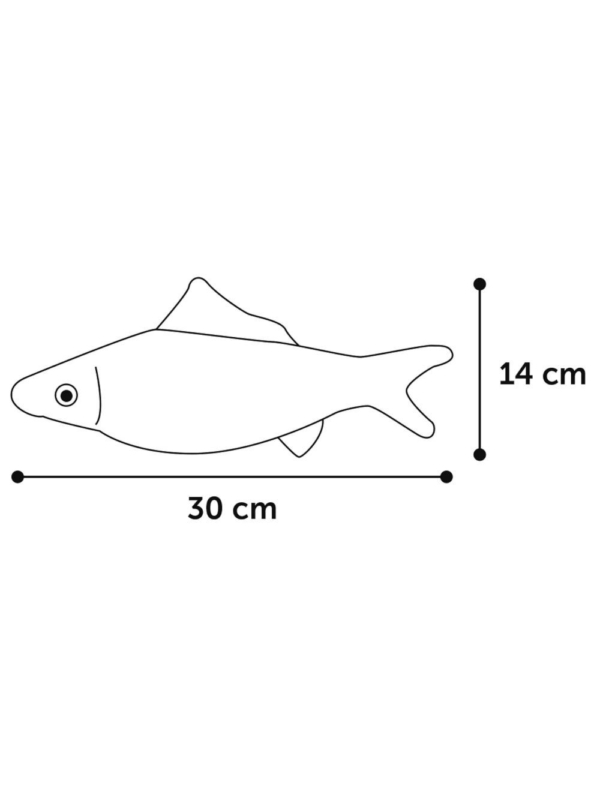 Flamingo Flounder elektrisk fisk til kat orange